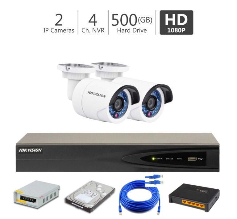 4 Full HD IP Camera Package - HIKVISION Store Pakistan