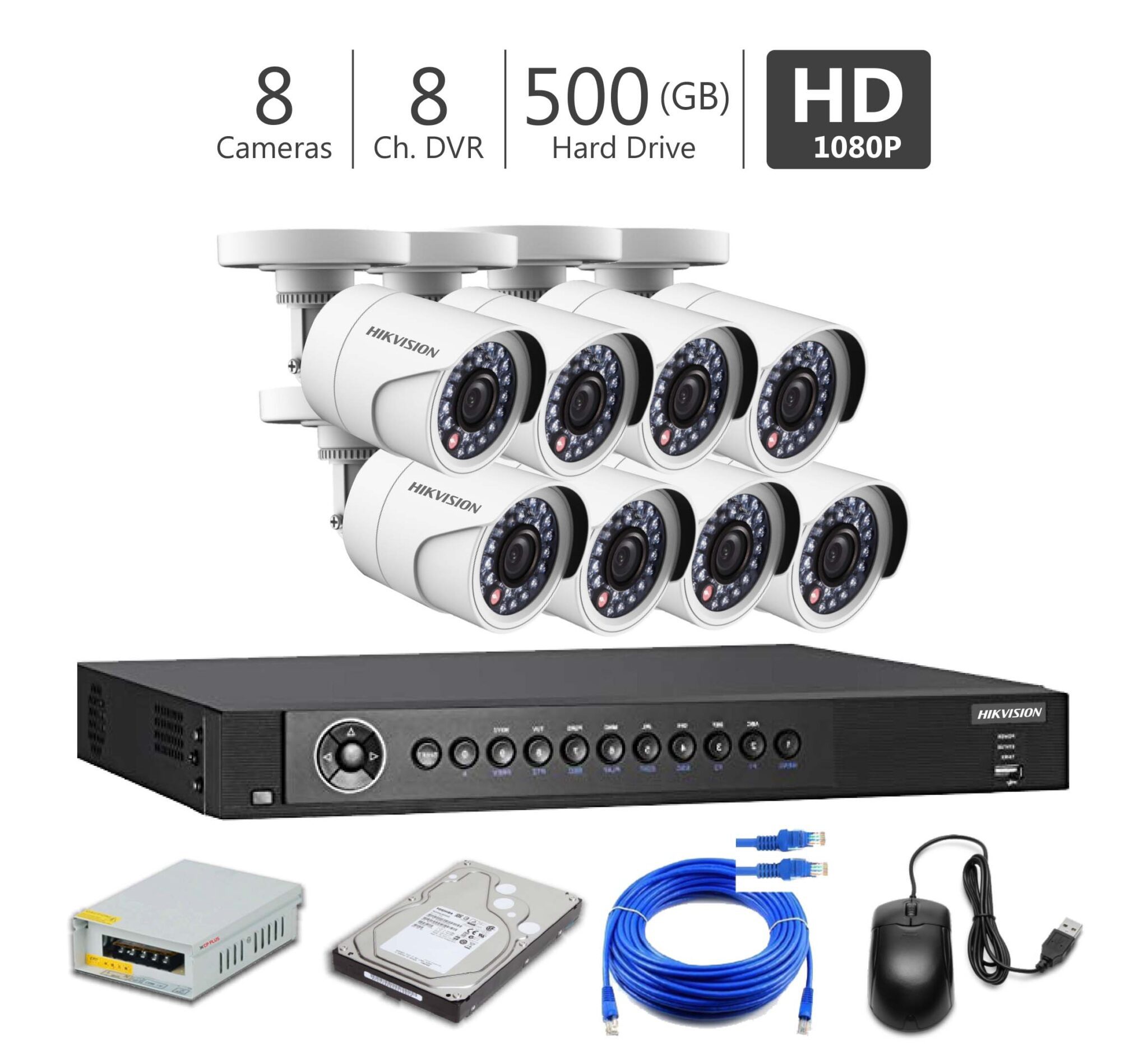 4 Full HD IP Camera Package - HIKVISION Store Pakistan
